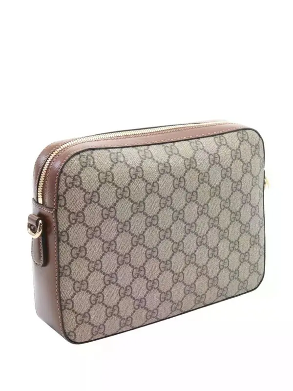 Gucci Gg Supreme Retro Interlocking G Messenger Bag - Neutrals