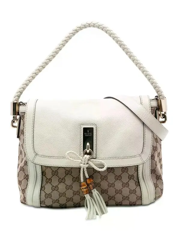 Gucci Gg Canvas Bella Flap Satchel - Neutrals