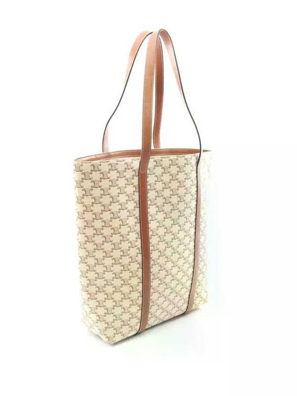 Celine 2023 Triomphe Coated Canvas Museum Tall Shopper Tote Bag