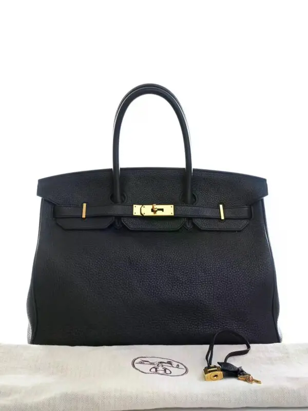 Hermès 2015 Togo Birkin Retourne 35 Handbag - Black