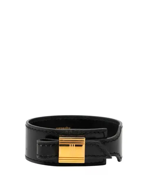 Hermès 20th Century Leather Artemis Bracelet - Black