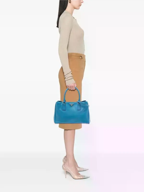 Prada Medium Saffiano Lux Galleria Satchel - Blue
