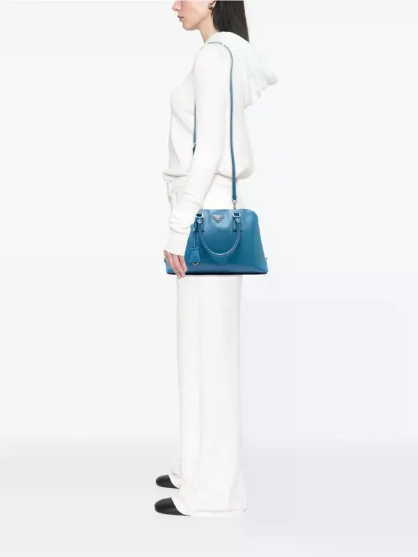 Prada Medium Saffiano Lux Promenade Satchel - Blue