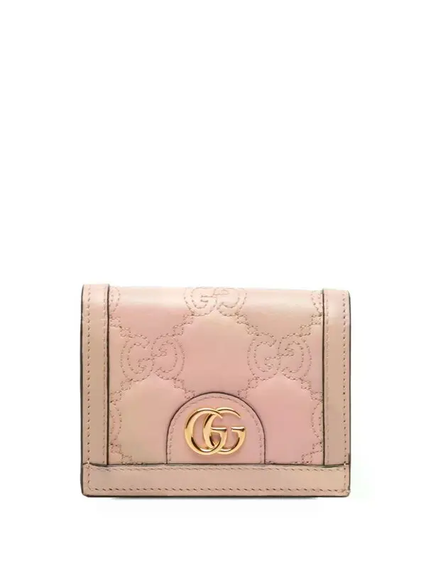 Gucci 2016-2026 Gg Matelasse Leather Card Case Wallet Small Wallets - Pink