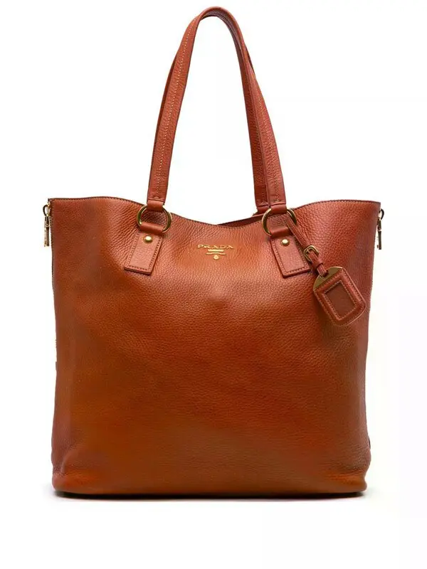 Prada Vittelo Daino Side Zip Shopper Tote Bag