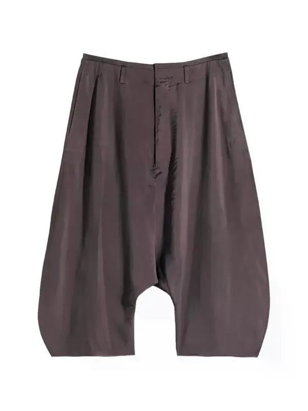 LEMAIRE Pleated Bermuda Shorts - Brown