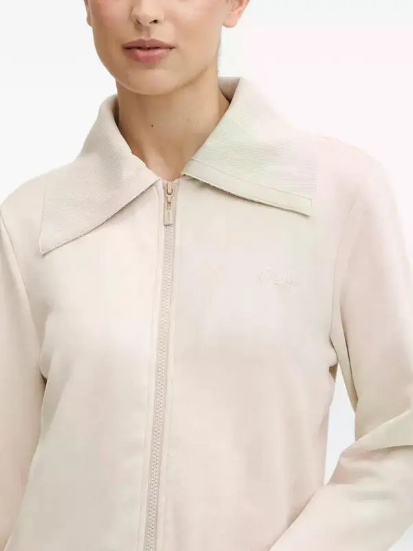 Guess Ribbed Collar Zip Sweater