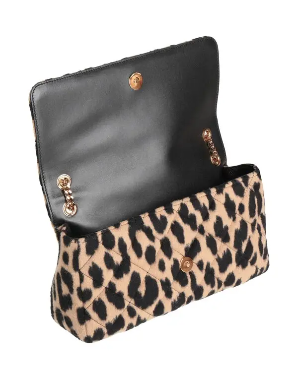 Versace Virgin Wool Leopard-print Quilted Crossbody Bag