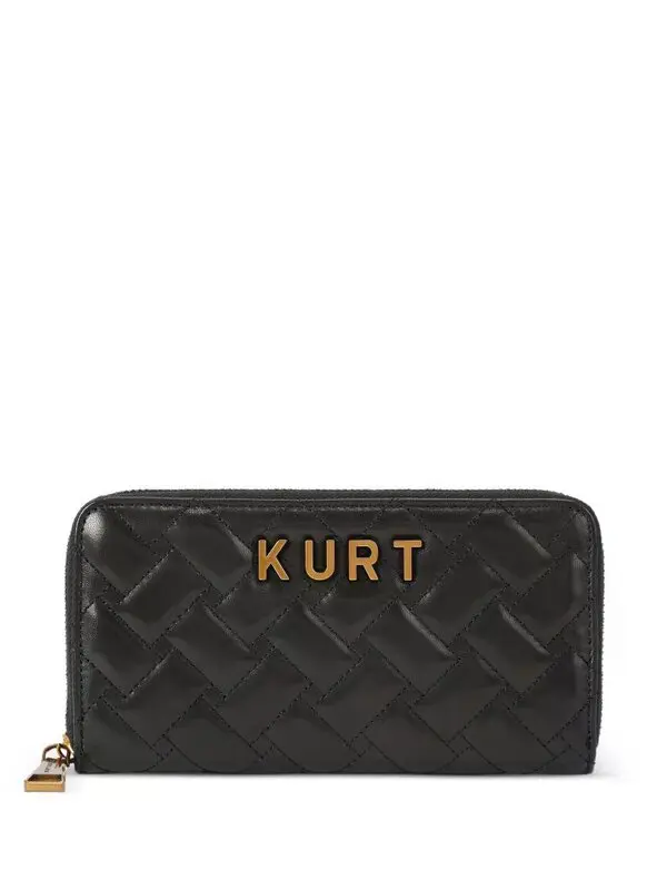 Kurt Geiger Kensington Quilted Zip Around Wallet - Black