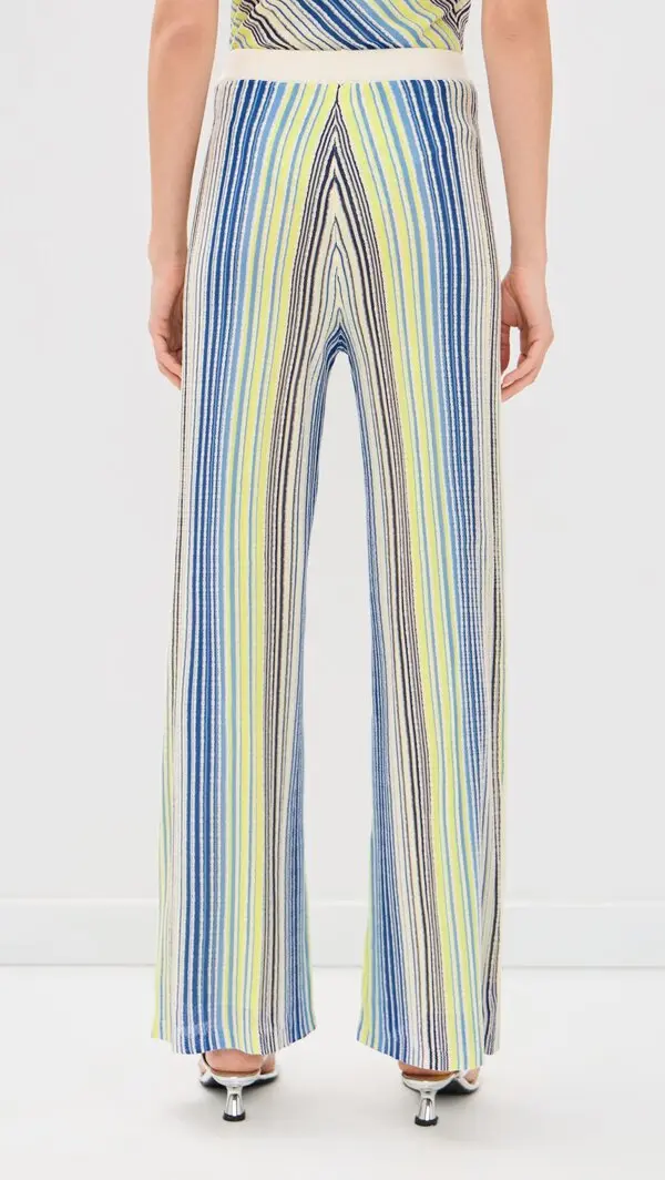 Line & Dot Kit Striped Knit Wide Leg Pants
