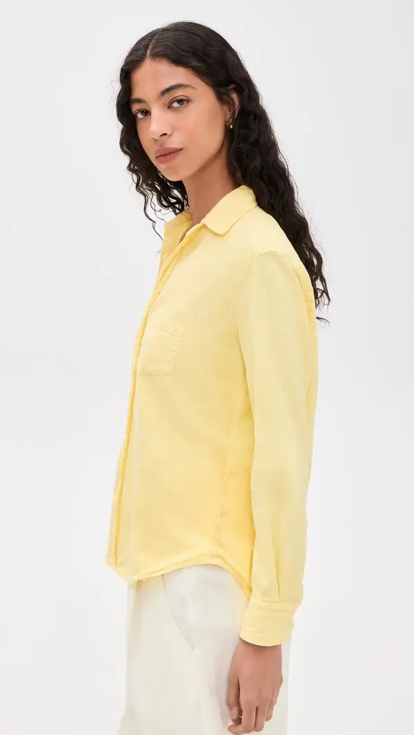 Frank & Eileen Relaxed Denim Button-up Shirt - Lemon