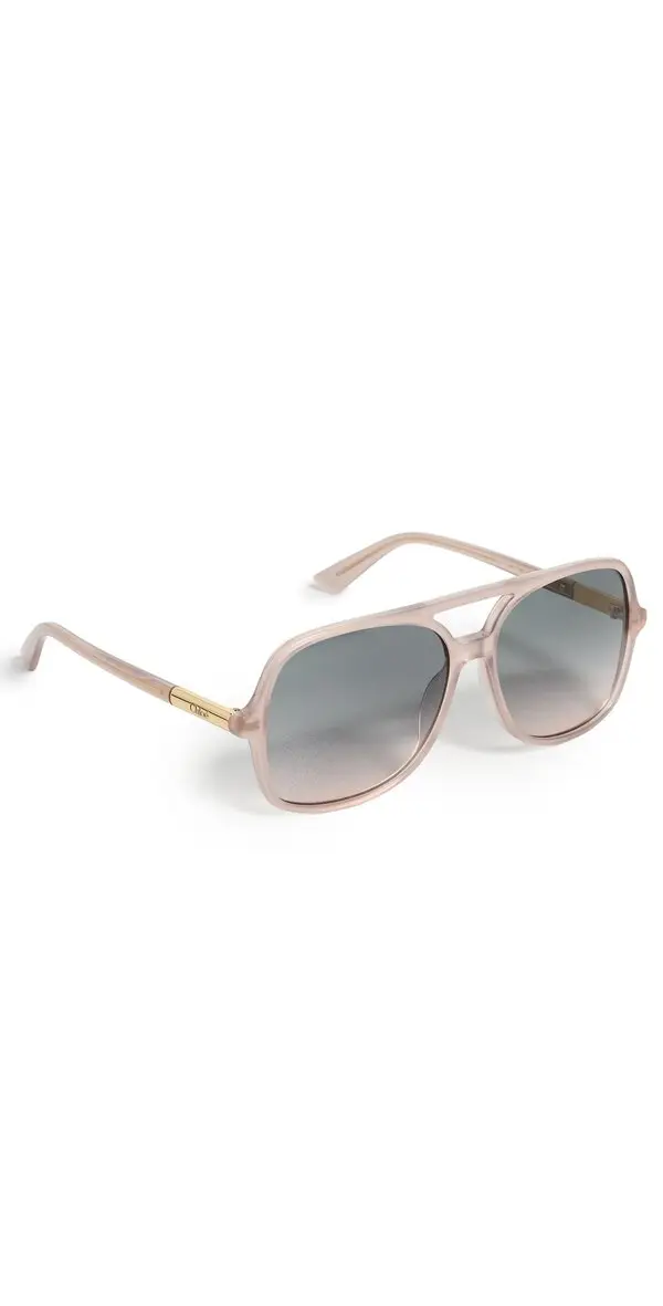 Chloé Judy Aviator Sunglasses - Beige-beige-grey