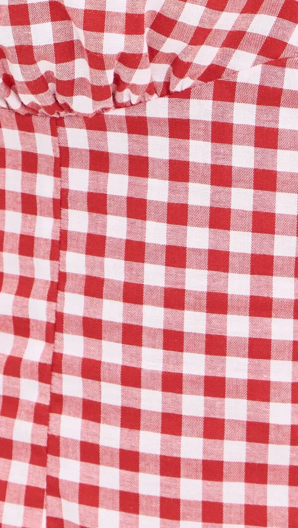 Peixoto Liam Midi Dress In Gingham Check - Sriracha Gingham