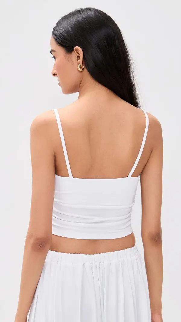 Susana Monaco Gathered Sweetheart Neck Tank Top
