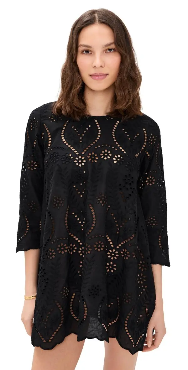 Natalie Martin Claudia Tunic - Athena Embroidery Black