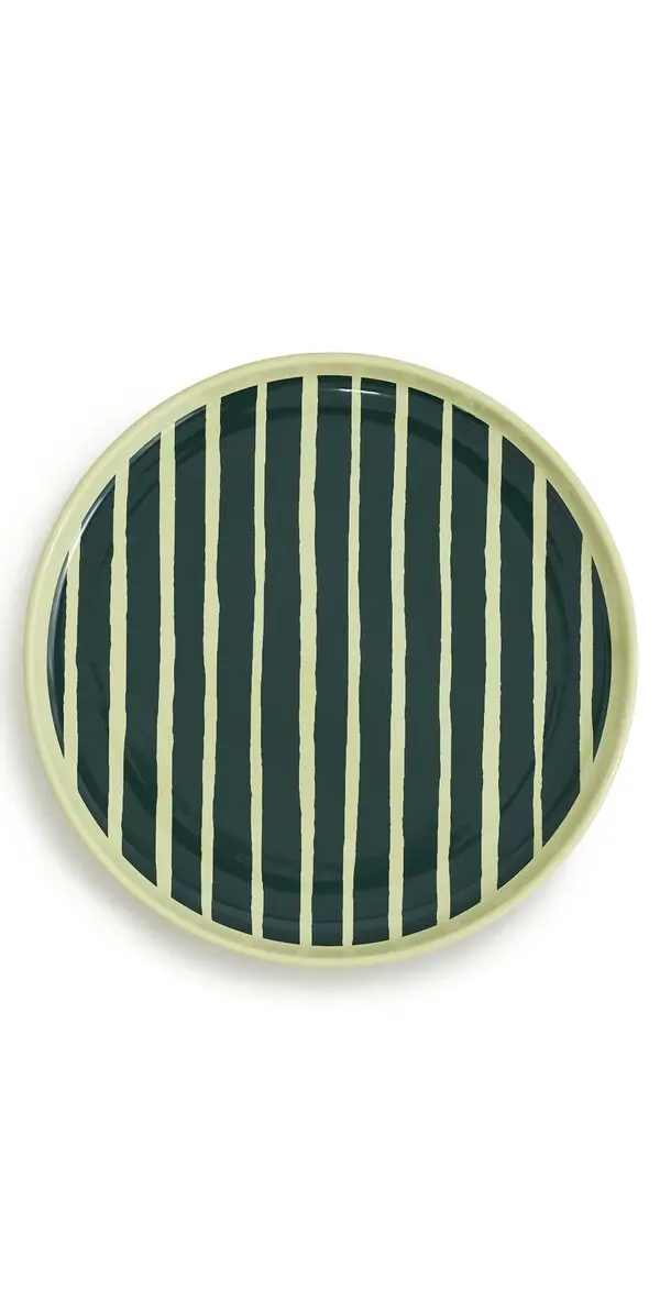 Marimekko Oiva Piccolo Plate - Pear/dark Green