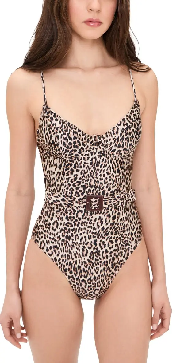 Good American Leopard Print One-piece Swimsuit - Lucky Leopard001