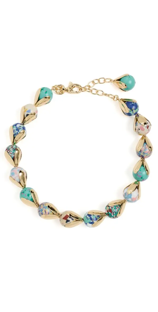 Lele Sadoughi Palm Statement Necklace - Terrazzo Multi