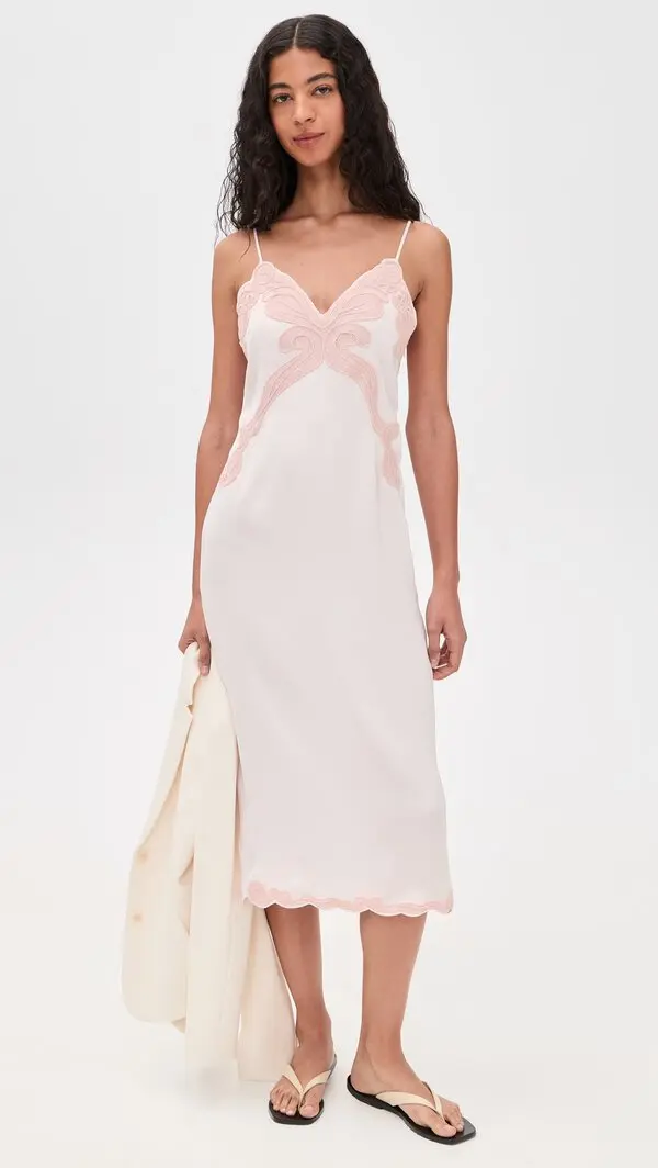 Rag & Bone Ann Embroidered Slip Dress