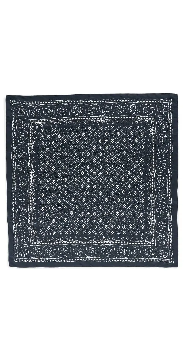 Madewell Medium Silk Bandana - Diamond Bandana Classic Navy