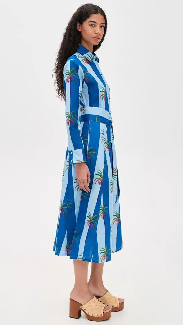 GUADALUPE DESIGN Luciana Palm Maxi Dress