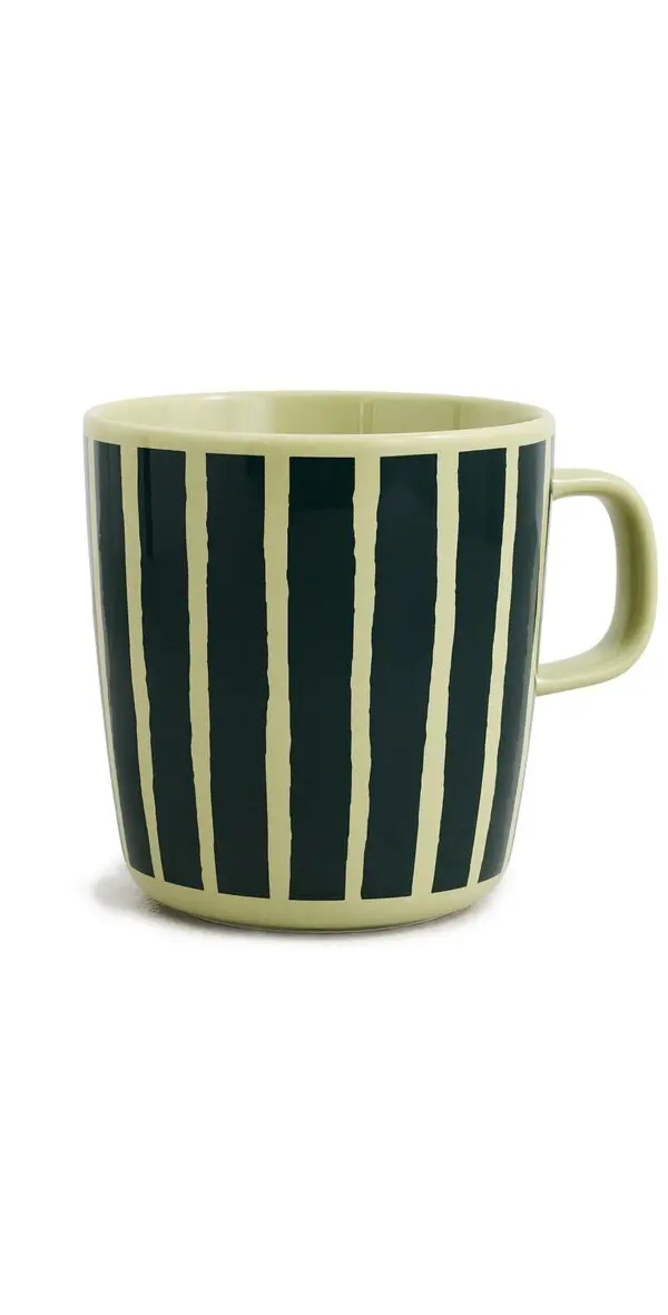 Marimekko Oiva Piccolo Mug - Pear/dark Green