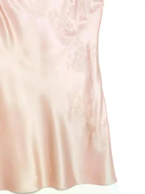 Carine Gilson Lace-detail Silk Slip - Pink