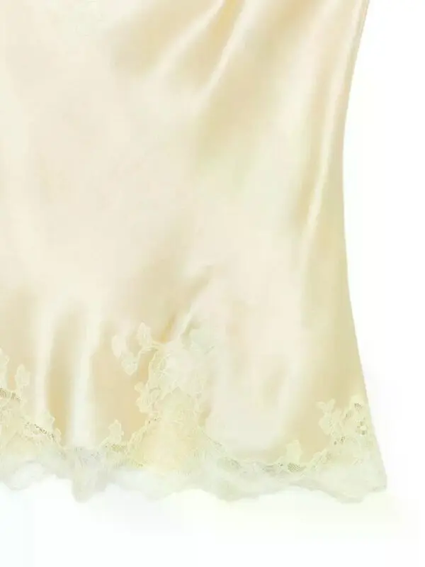Carine Gilson Lace-detail Silk Camisole - Neutrals