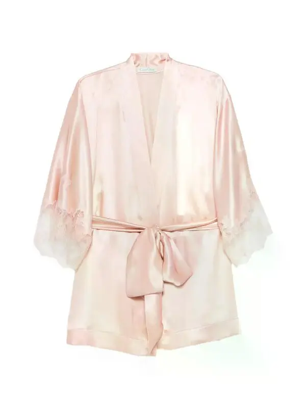 Carine Gilson Lace-sleeve Kimono - Pink