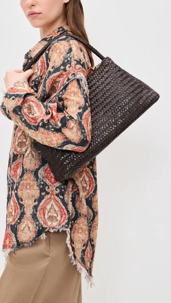 Madewell The Signature Woven Collection Shoulder Bag - Coffee Bean