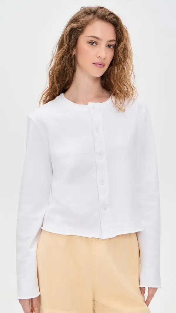 Frank & Eileen Jackie Cardigan - White
