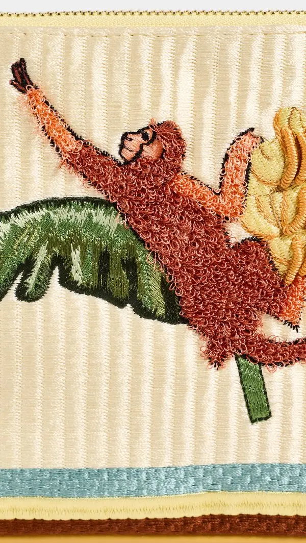 ALEMAIS Mokshini Monkey Embroidered Clutch
