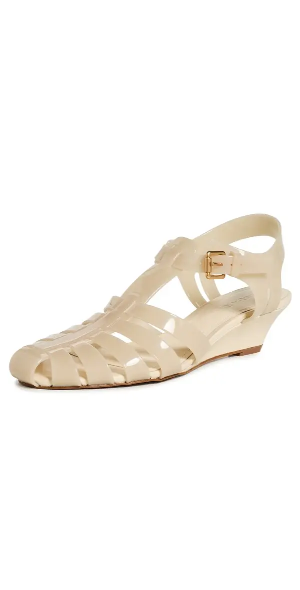 Farm Rio Fisherman Jelly Kitten Wedges - Ivory