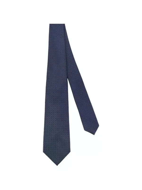 Kiton Jacquard-pattern Neck Tie - Blue
