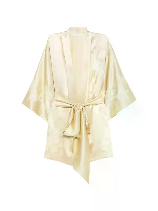 Carine Gilson Lace-detail Robe - Yellow
