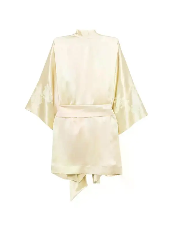Carine Gilson Lace-detail Robe - Yellow