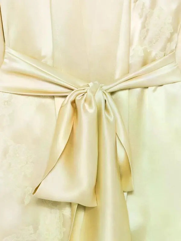 Carine Gilson Lace-detail Robe - Yellow