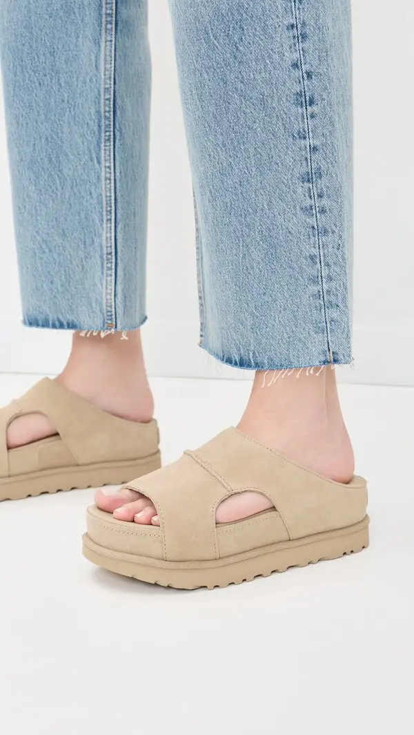 UGG Goldenstar Hi Cutout Slide - Sand