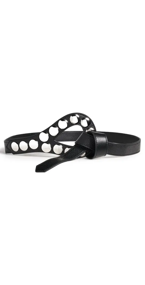 B-low The Belt Briella Leather Belt - Black Silver