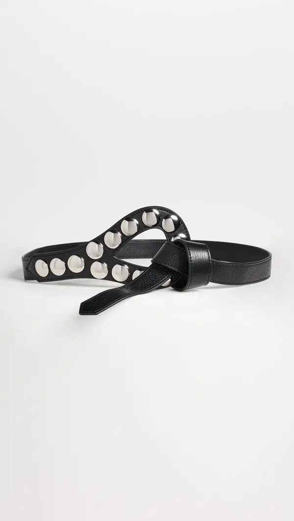B-low The Belt Briella Leather Belt - Black Silver