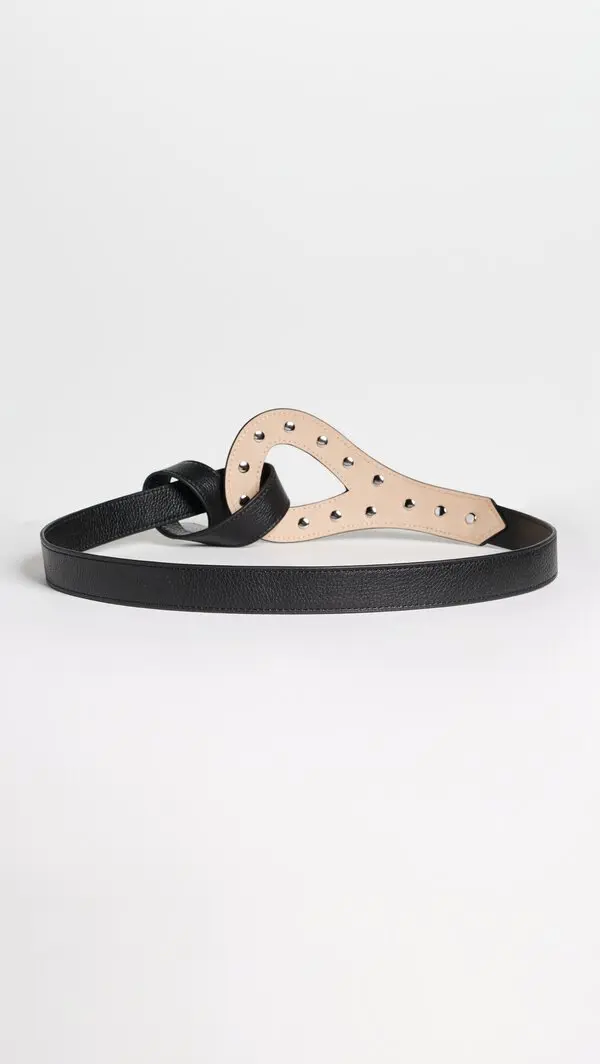 B-low The Belt Briella Leather Belt - Black Silver