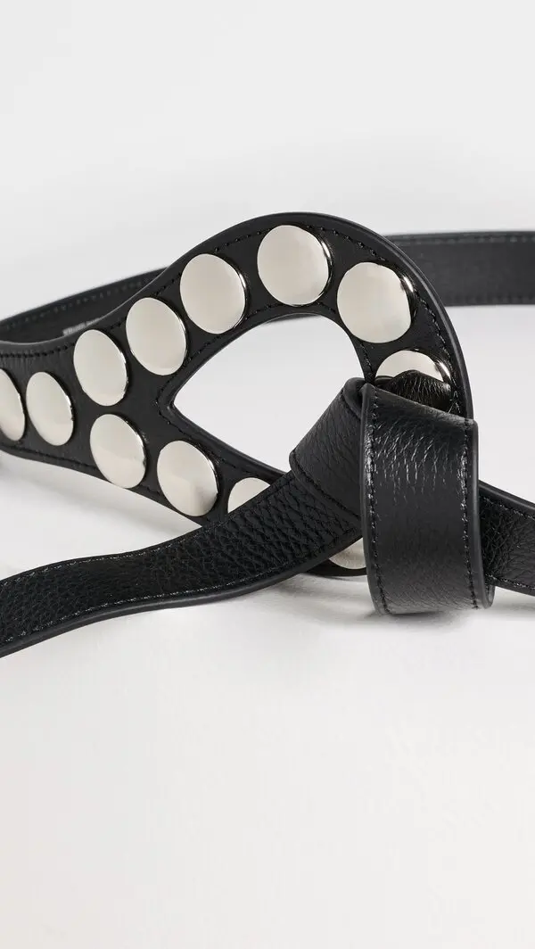 B-low The Belt Briella Leather Belt - Black Silver
