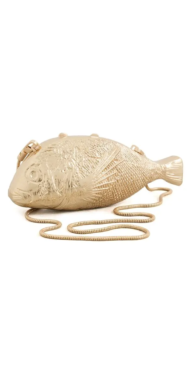 Simkhai Splash Metal Fish Clutch