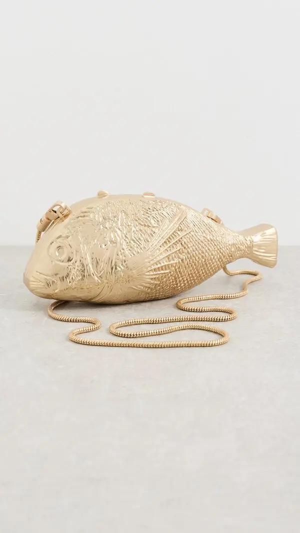 Simkhai Splash Metal Fish Clutch