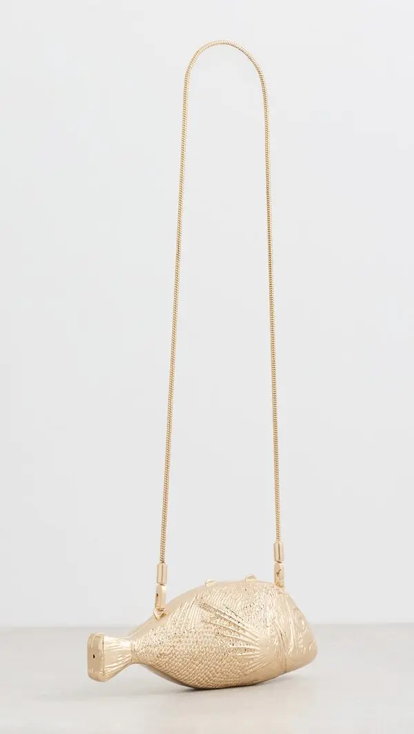 Simkhai Splash Metal Fish Clutch