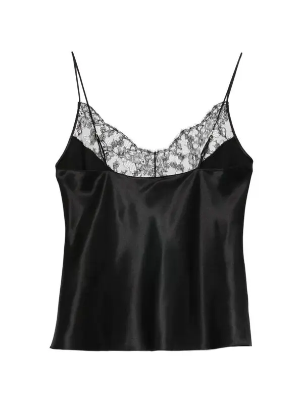 Carine Gilson Lace-detail Satin Camisole