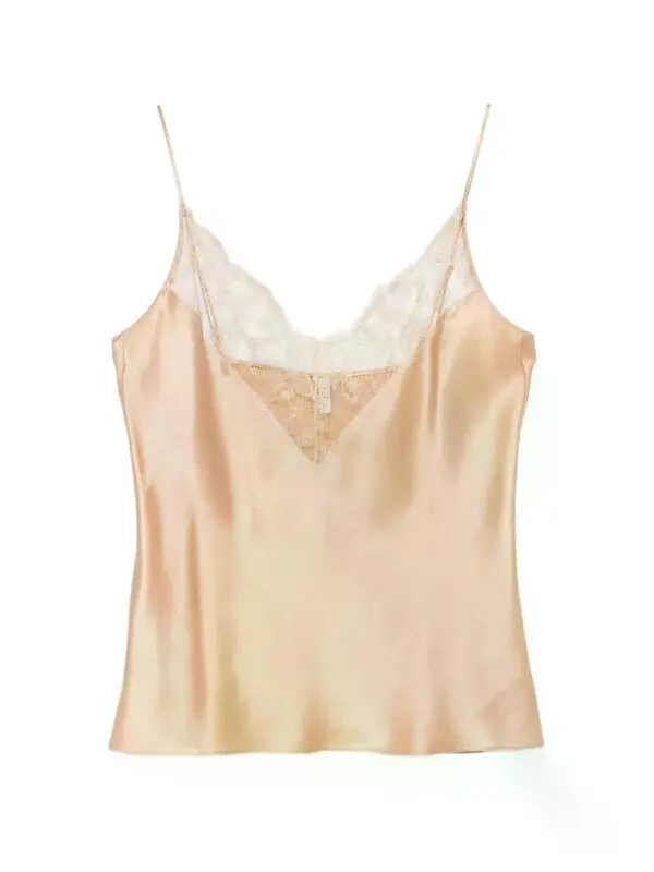 Carine Gilson Lace-detail Silk Camisole