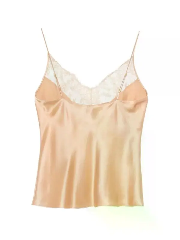 Carine Gilson Lace-detail Silk Camisole