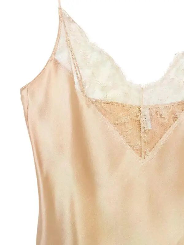 Carine Gilson Lace-detail Silk Camisole
