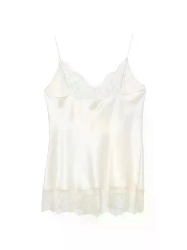 Carine Gilson Lace-trimmed Silk Camisole